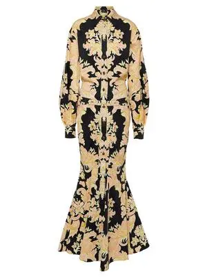 Etro Printed Cotton-blend Maxi Shirt Dress - Multicoloured