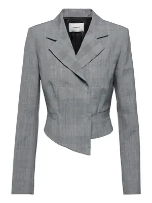 Coperni Prince Of Wales Virgin Wool Blazer - Grey