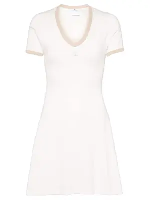COURREGES Courrèges Logo Cotton Minidress - White