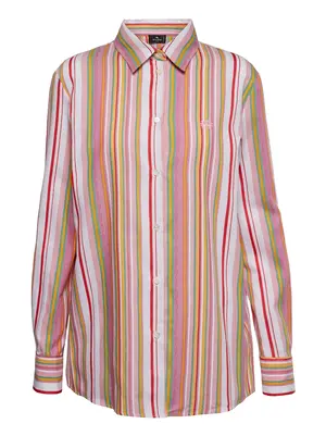 Etro Striped Cotton Shirt - Multicoloured