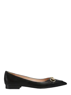 Gucci Erin Leather Ballet Flats Nero