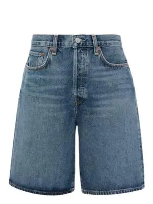 AGOLDE Risha Low-rise Denim Bermuda Shorts - Blue