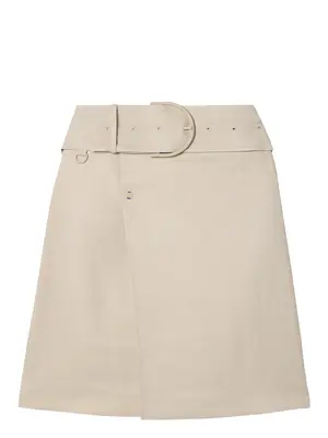 BURBERRY Belted Twill Skirt
