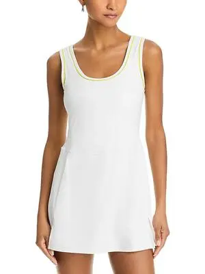 Splits59 Martina Dress - White/chartreuse
