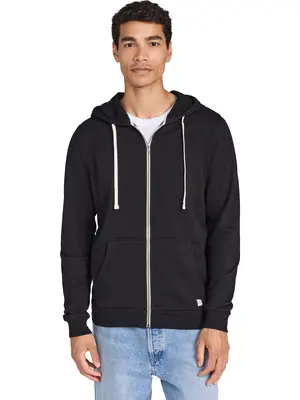 Marine Layer Afternoon Full Zip Hoodie - Black