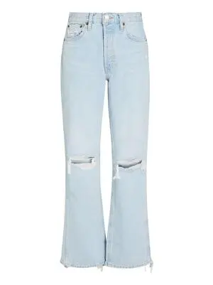 RE/DONE 90s High-rise Straight-leg Jeans - Light Denim