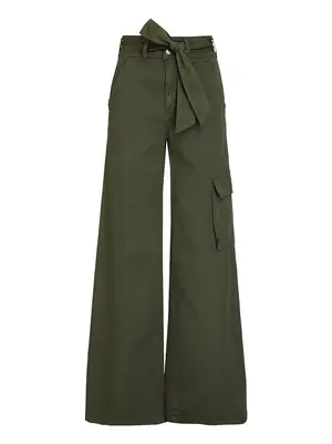 Veronica Beard Belissa Cotton-blend Twill Cargo Pants - Army Green