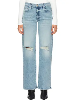 MOTHER The Mid Rise Maven Sneak Jeans - Peak-a-boo