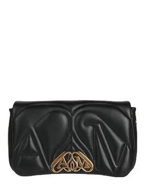 Alexander McQueen Leather Flap Bag - Black
