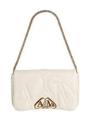 Alexander McQueen Leather Flap Bag - White