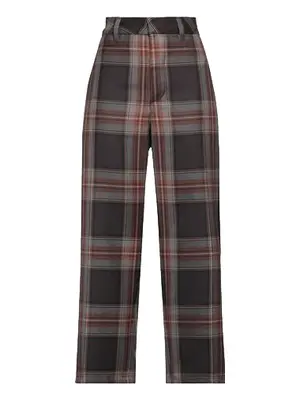 DEPARTMENT 5 Virgin Wool Tartan Pants - Brown