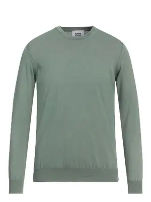 Alpha Studio Cotton Knit Sweater - Sage Green