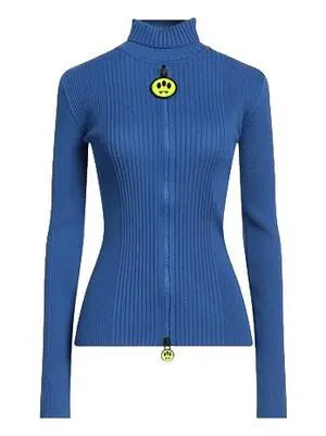 BARROW Ribbed-Knit Turtleneck Top Navy