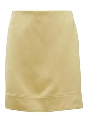 TOTEME High-rise Satin Miniskirt - Green