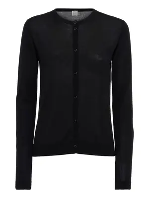 TOTEME Logo Buttoned Cardigan - Black