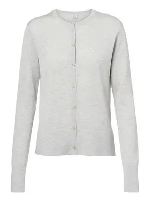 TOTEME Logo Cardigan - Grey