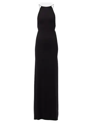 Coperni Suspended Triangle Open-back Maxi Dress - Black