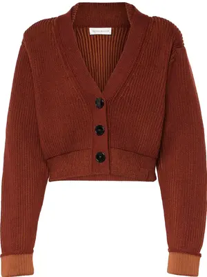 VICTORIA BECKHAM Victoria Beckham Cropped Wool-Blend Cardigan