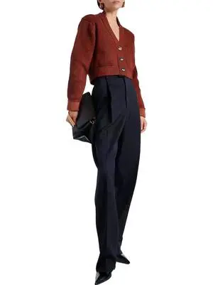VICTORIA BECKHAM Victoria Beckham Cropped Wool-Blend Cardigan