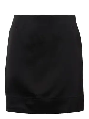 TOTEME Satin Mini Skirt - Black