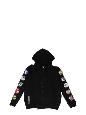 OFF-WHITE Off-White Patches Zip-Up Sweatshirt