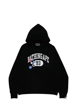 A BATHING APE Badge Motif Pullover Hoodie - Black