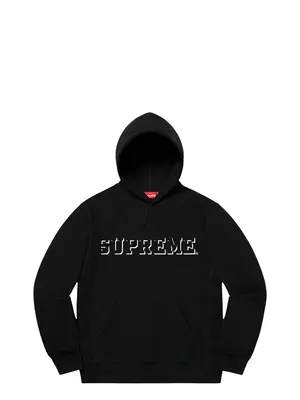 Supreme Drop Shadow Hooded Sweatshirt - Black