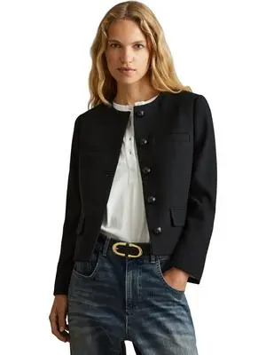 REISS Reiss Nola Cropped Wool Jacket