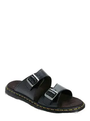 Dr. Martens Josef Leather Slide Sandal - Black