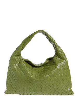 Bottega Veneta Bottega Veneta Small Hop Intrecciato Leather Hobo Bag 2488 Matcha-gold