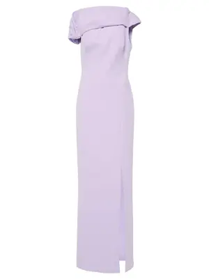 Safiyaa Derra Draped Gown - Purple