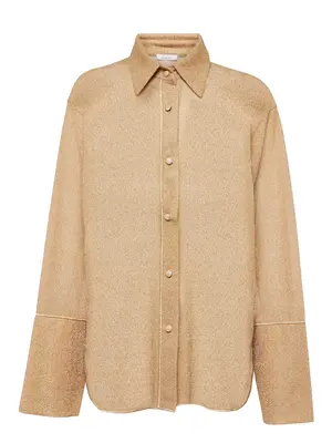 Oseree Lumière Lamé Shirt - Gold