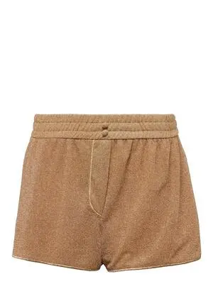 Oseree Lumière Lamé Shorts - Gold