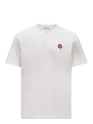 Moncler Logo Patch Cotton T-shirt - White