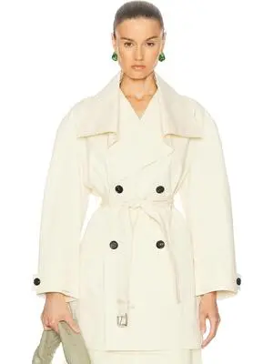 Bottega Veneta Cotton Trench Coat - Cloud