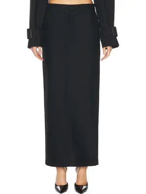 Wardrobe.NYC Drill Column Skirt - Black