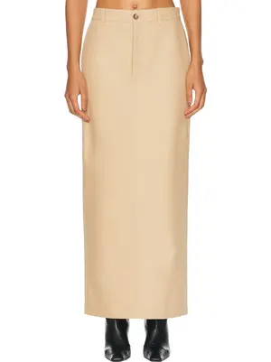 Wardrobe.NYC Drill Column Skirt - Khaki