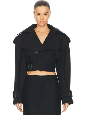 Wardrobe.NYC Trench Jacket Black