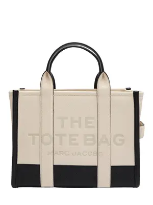 Marc Jacobs The Medium Panelled Leather Tote Bag Cream/black
