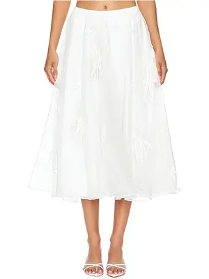 Bardot Marcelle Midi Skirt - Orchid White