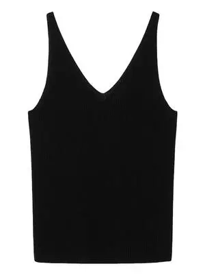 Cos Ribbed-Knit Tank Top Black