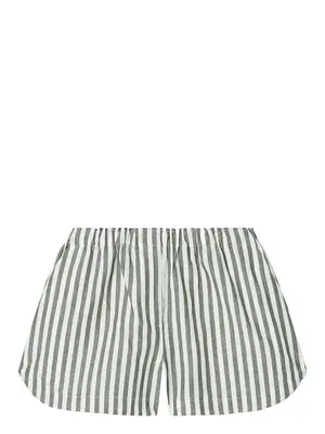 LA LIGNE Macaulay Striped Cotton And Linen-blend Shorts - Multi