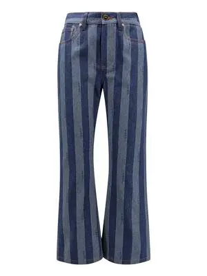 FENDI Cotton Jeans With Stripes