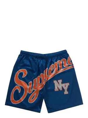 Supreme Big Script Mesh Short - Blue