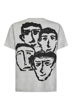 Off-White Faces Slim Fit Tee Shirt - Grey