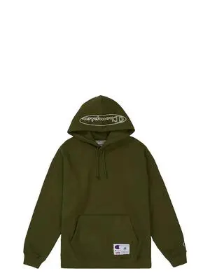 Supreme Champion Outline Hooded Sweatshirt Dark Olive