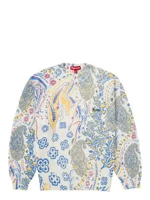 Supreme Printed Paisley Sweater - White