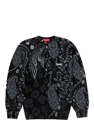 Supreme Printed Paisley Sweater - Black