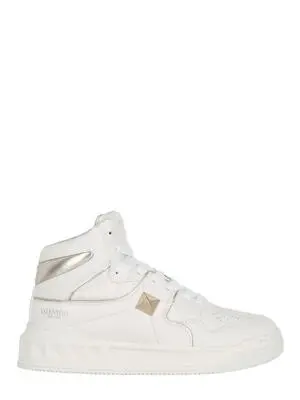 Valentino Garavani One Stud High-top Sneakers - White Platinum