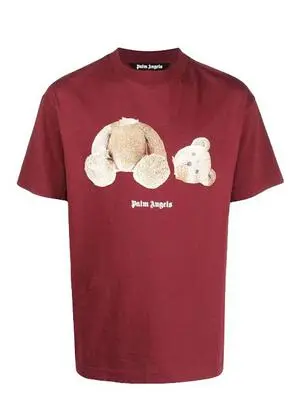 Palm Angels Teddy Bear Logo T-shirt - Red